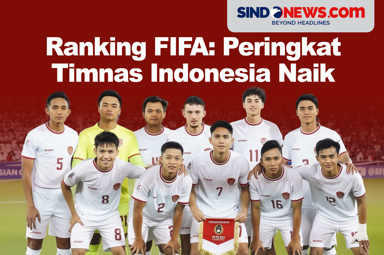 SINDOgrafis: Ranking FIFA Terbaru: Peringkat Timnas Indonesia Naik