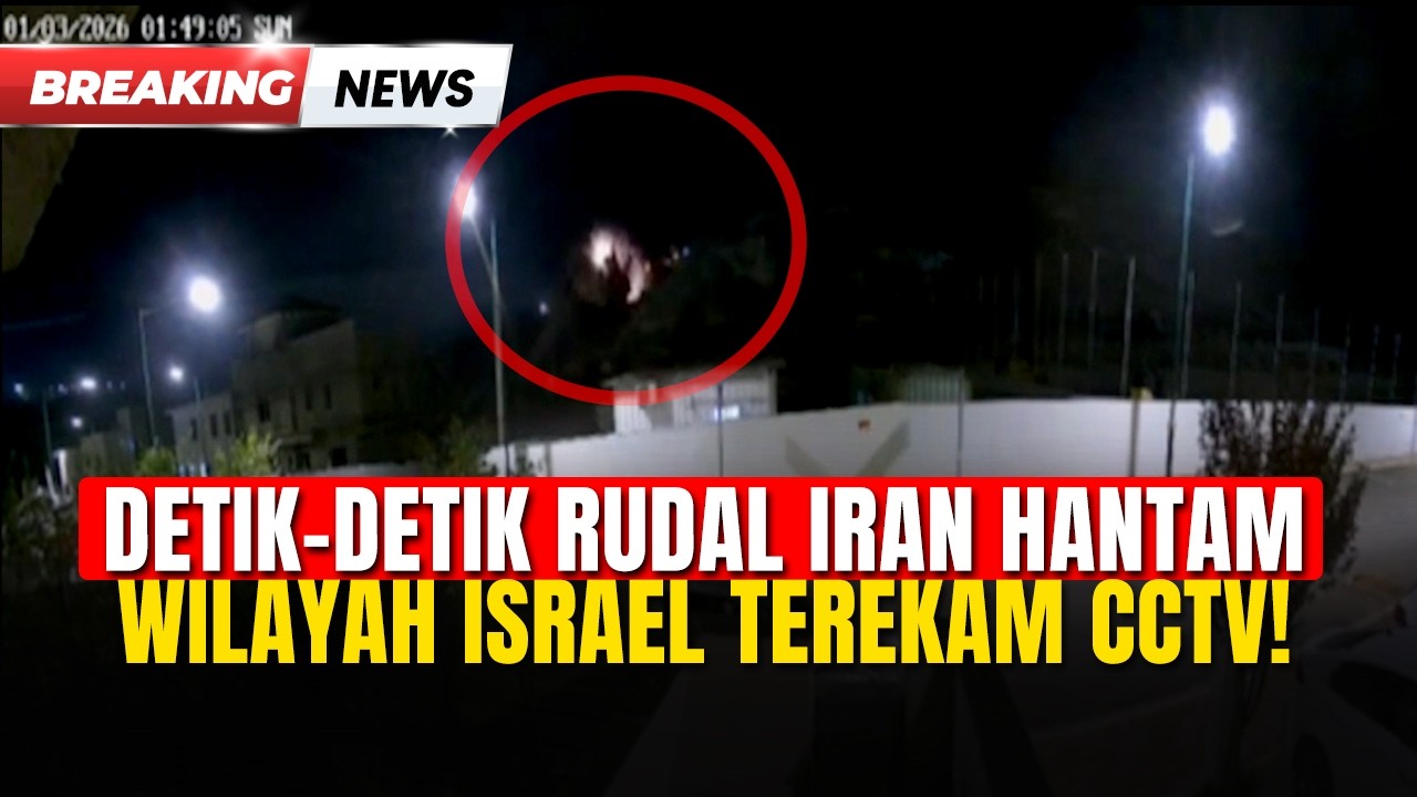 VIDEO: Detik-Detik Rudal Iran Hantam Wilayah Israel Terekam CCTV!