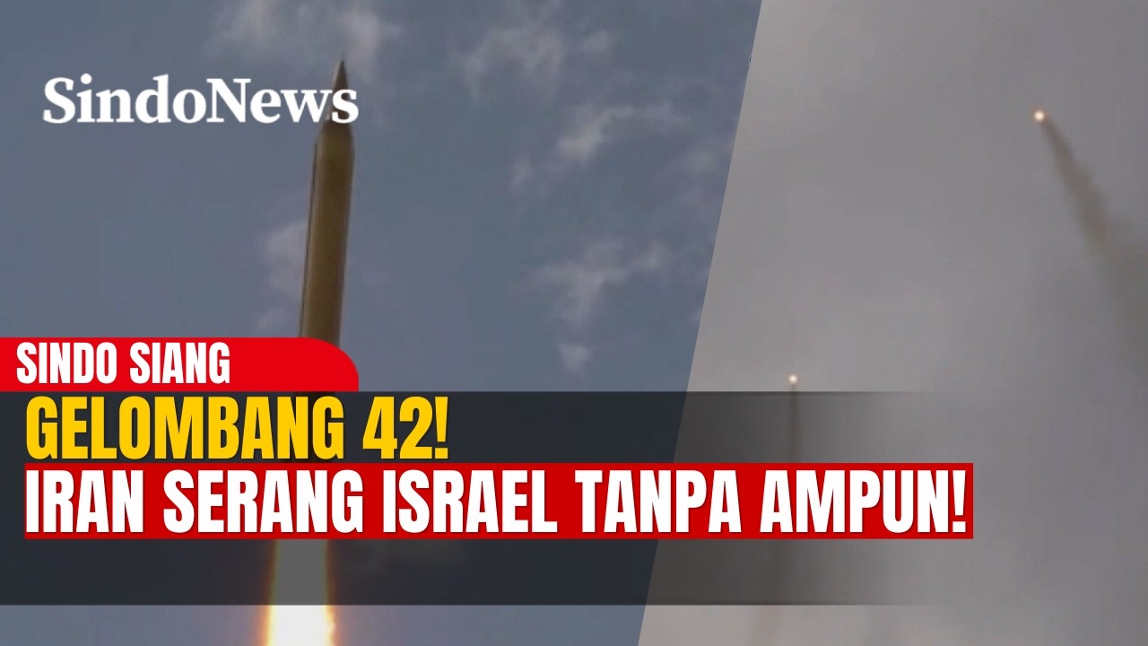 VIDEO: Gelombang Ke-42! Iran Luncurkan Rudal Bertubi-tubi ke Israel