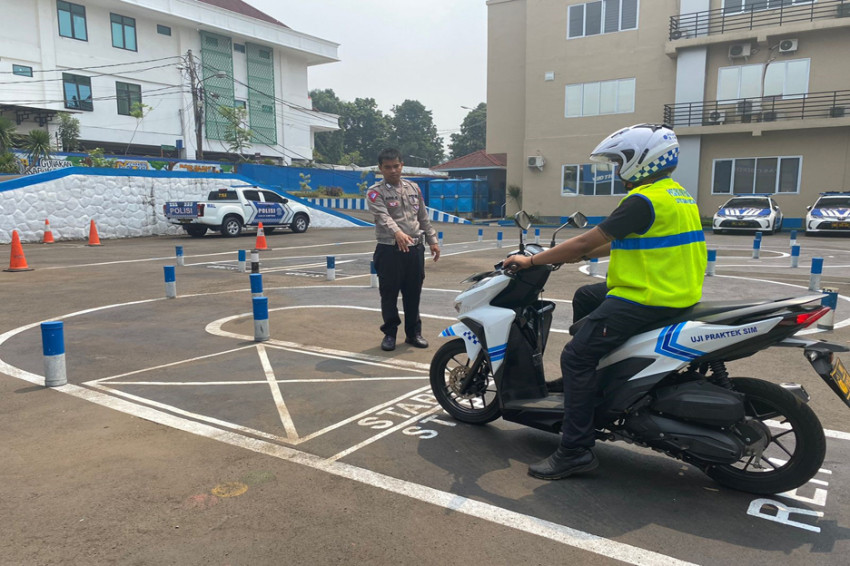Hari Ini Satpas Cibinong Bogor Terapkan Ujian Praktik SIM Baru