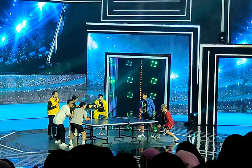 Seru! Tanding Pingpong Artis di Panggung Indonesian Television Awards 2023